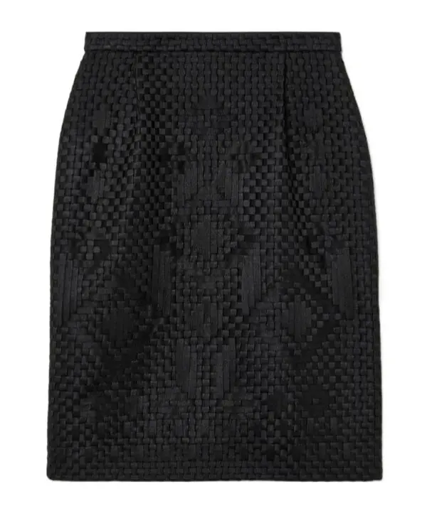 Loro Piana Bleivio Hand-woven A-line Skirt