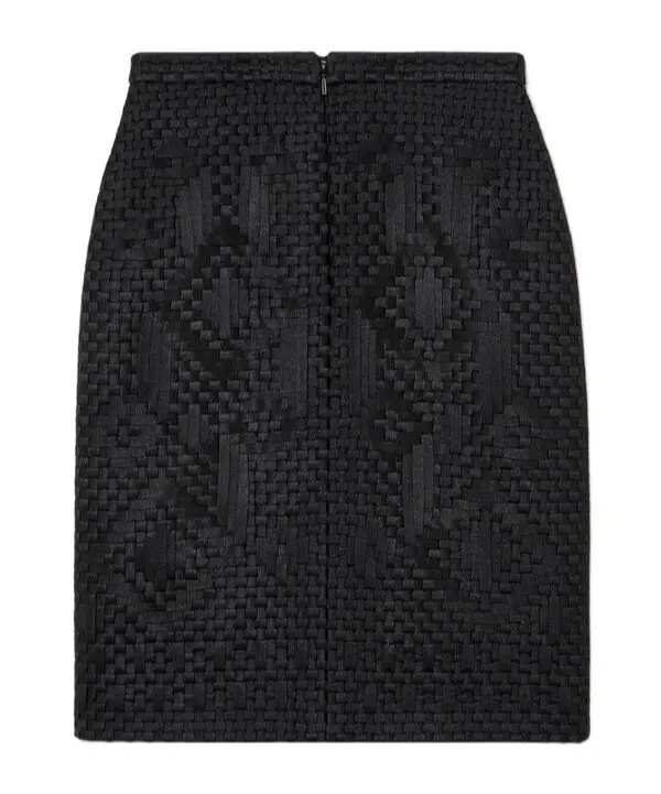 Loro Piana Bleivio Hand-woven A-line Skirt