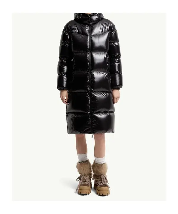 Moncler Harfang Hooded Long Down Coat