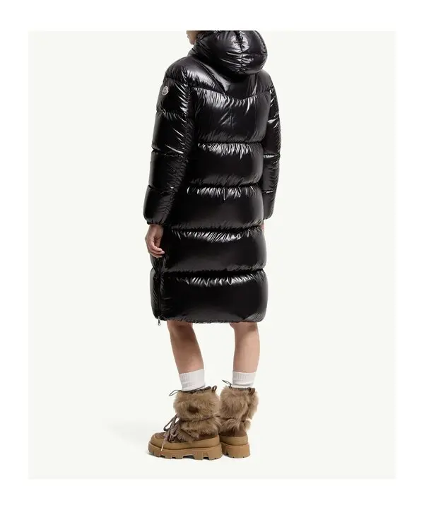 Moncler Harfang Hooded Long Down Coat