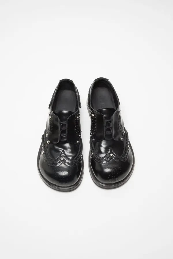 Acne Studios Wingtip Lace-up Shoes With Stud Detailing