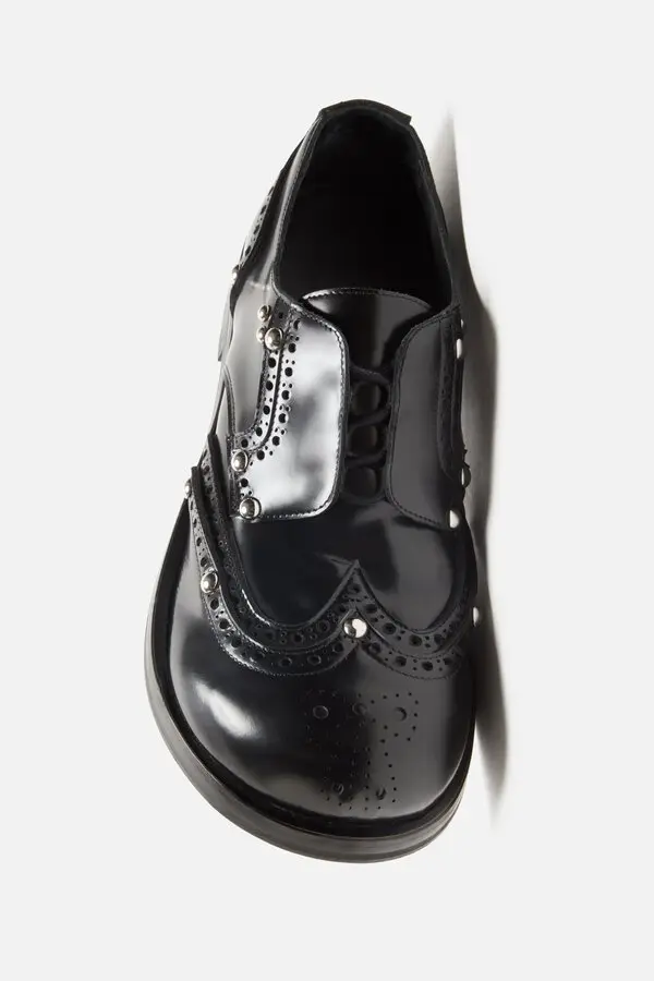 Acne Studios Wingtip Lace-up Shoes With Stud Detailing
