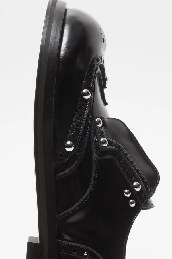 Acne Studios Wingtip Lace-up Shoes With Stud Detailing