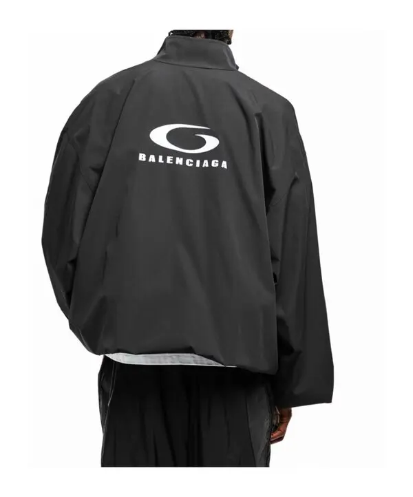 Balenciaga Logo Zip Up Casual Jacket