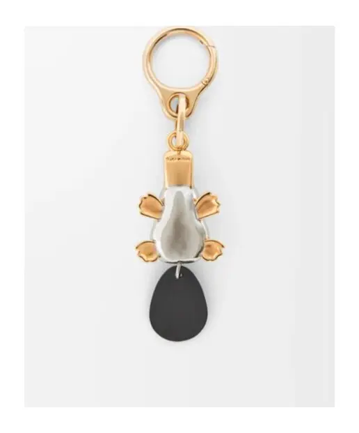 Loewe Platypus Charm In Gold And Silver Tones With Calfskin Tail