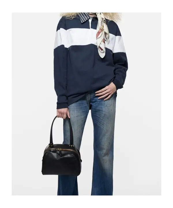 Acne Studios Striped Polo Sweatshirt - Blue