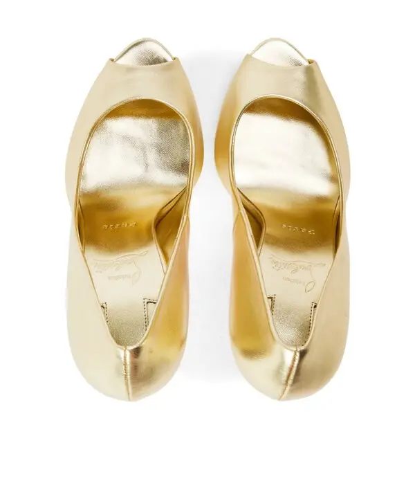 CHRISTIAN LOUBOUTIN Stiletto Court Peep-toe Heels - Nude