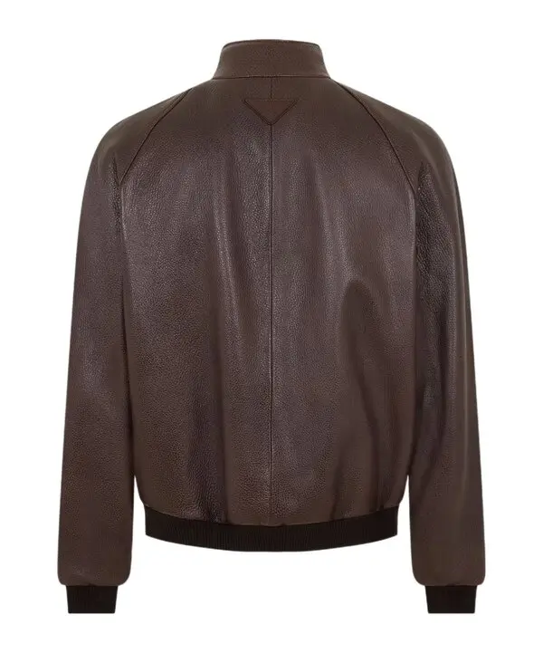 Prada Leather Bomber Jacket
