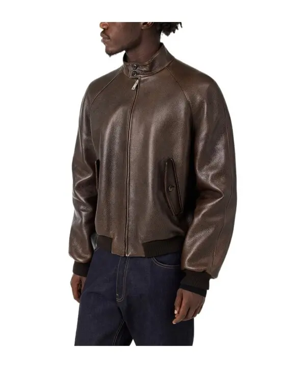Prada Leather Bomber Jacket