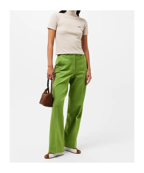 Miu Miu High Waisted Wide Leg Trousers
