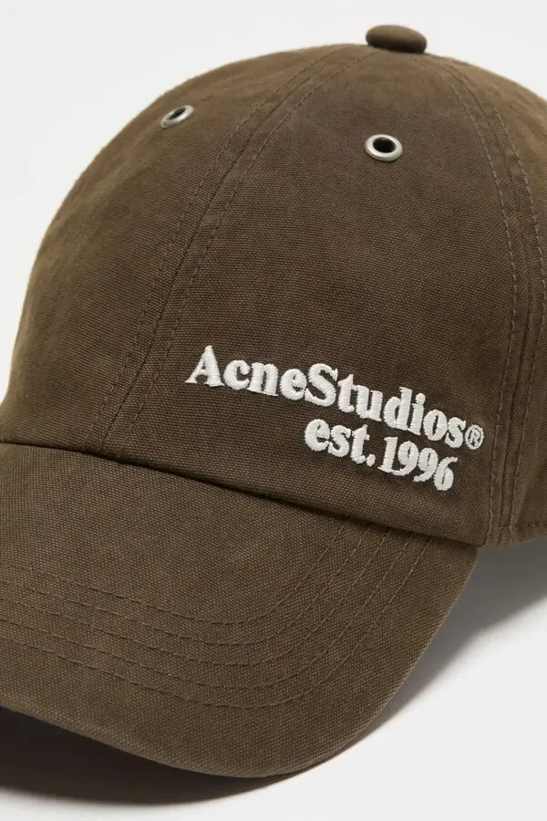 Acne Studios Waxed Logo Cap