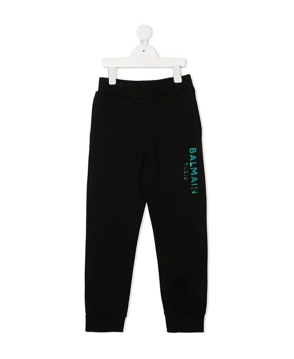 Balmain Logo Print Track Trousers - Black