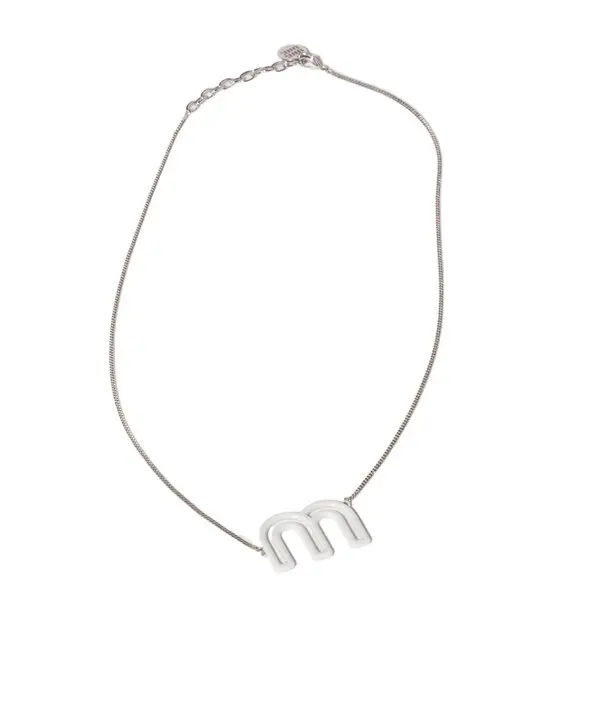 Miu Miu Metal Necklace - White