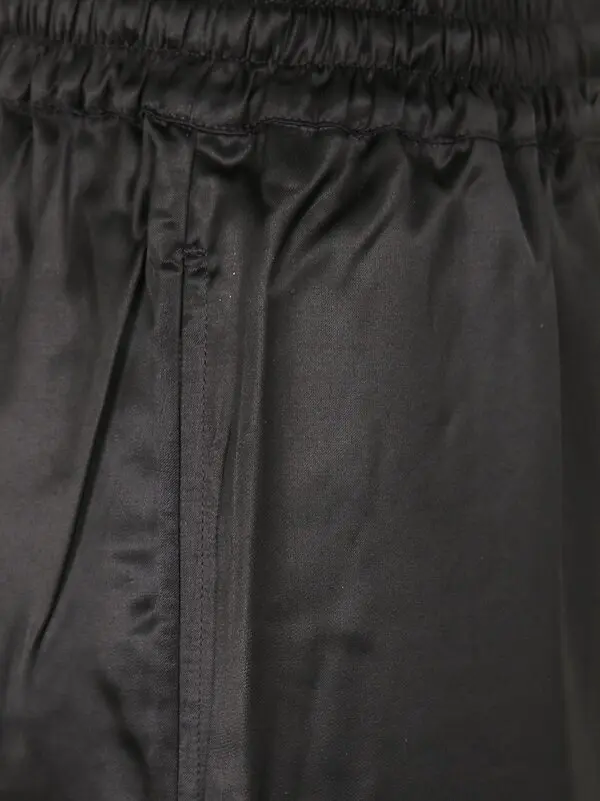MARINE SERRE Wide-leg Drawstring Satin Trousers