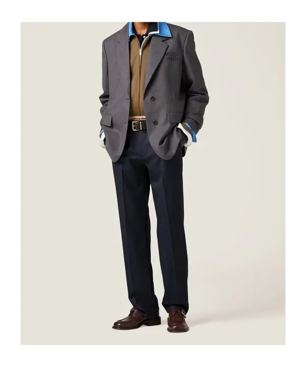 Miu Miu Logo-patch Tailored Trousers