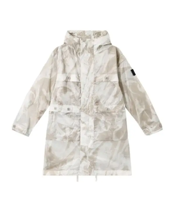 Stone Island Camouflage Printed Hooded Coat