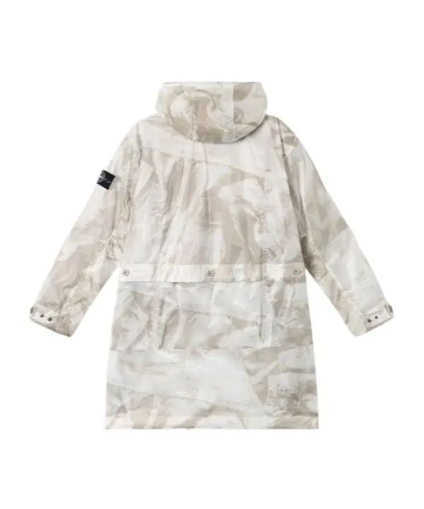 Stone Island Camouflage Printed Hooded Coat