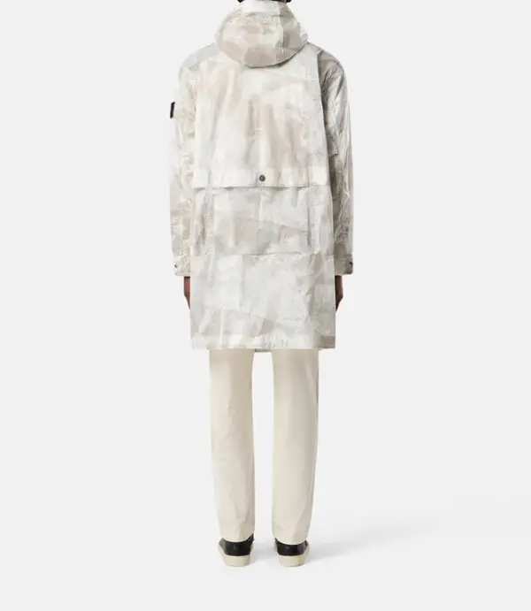 Stone Island Camouflage Printed Hooded Coat