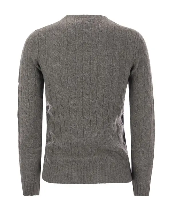 Polo Ralph Lauren Cable-knit Jumper With Embroidered Pony Logo - Gray