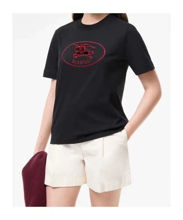 Burberry Knight Stamp Cotton T-shirt
