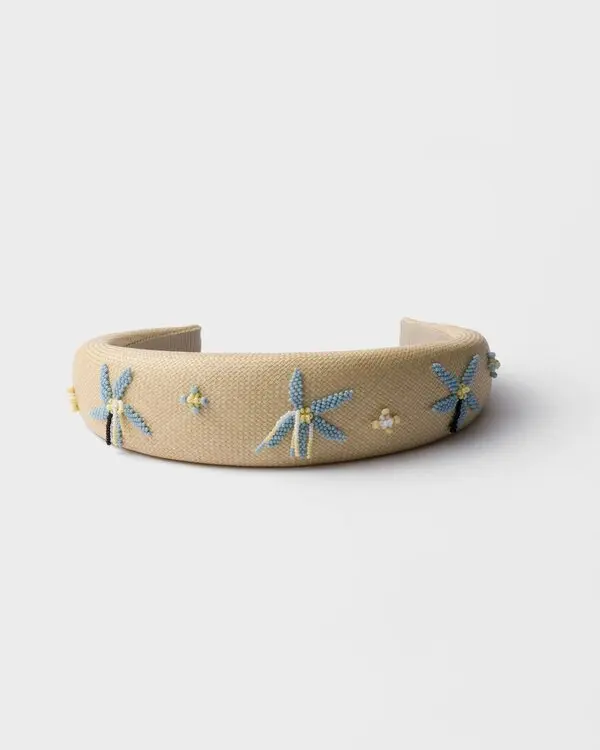Prada Embroidered Fabric Headband