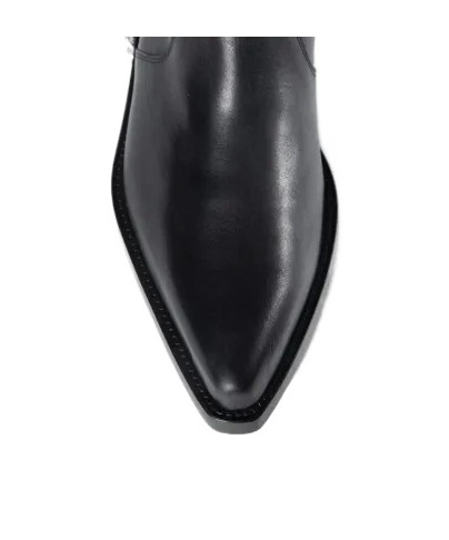 ANN DEMEULEMEESTER Kiril Santiago Buckle Chain Leather Boots
