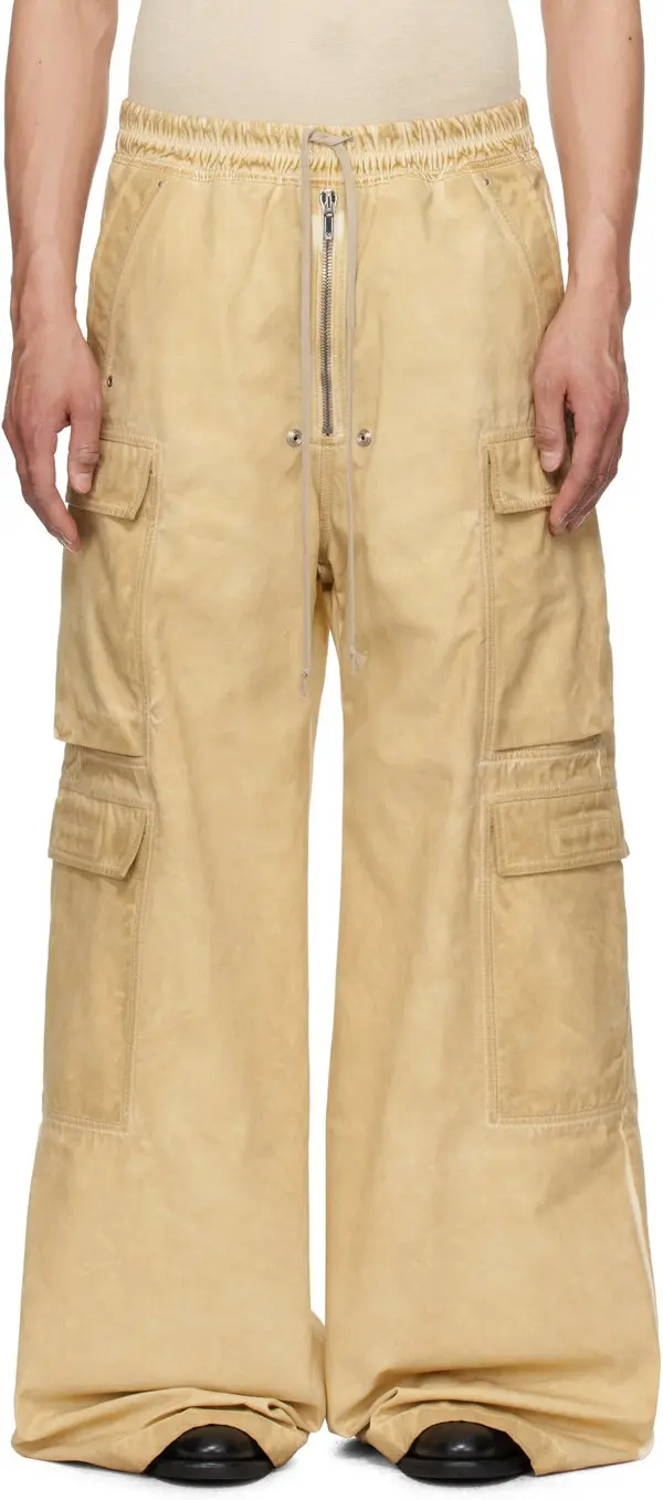 Rick Owens Double Cargo Jumbo Trousers - Nude