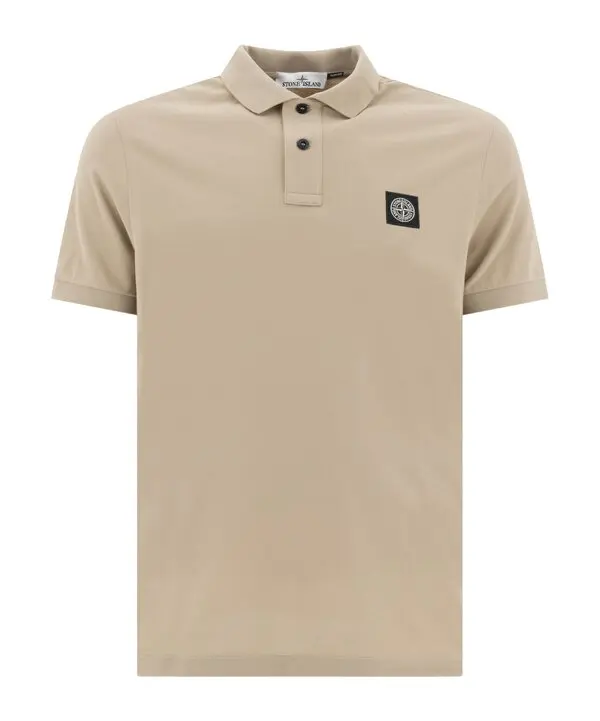 Stone Island Logo Patch Short-sleeved Polo Shirt