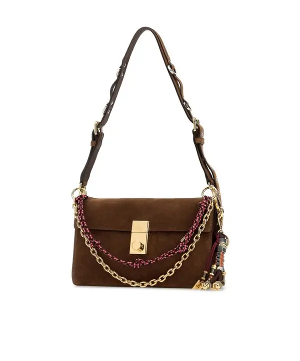Prada Soft Sound Small Suede Shoulder Bag