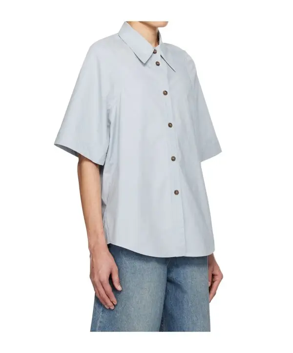 LOW CLASSIC Pointed-collar Cotton Shirt