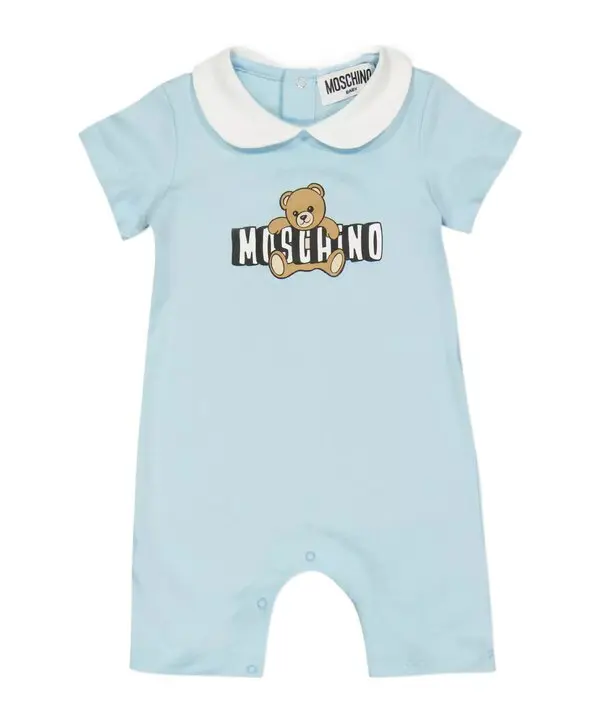 Moschino Bear Graphic Romper - Blue