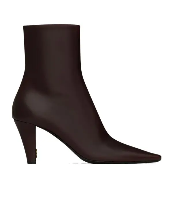 Saint Laurent Jill Square Pointed Toe Ankle Boots