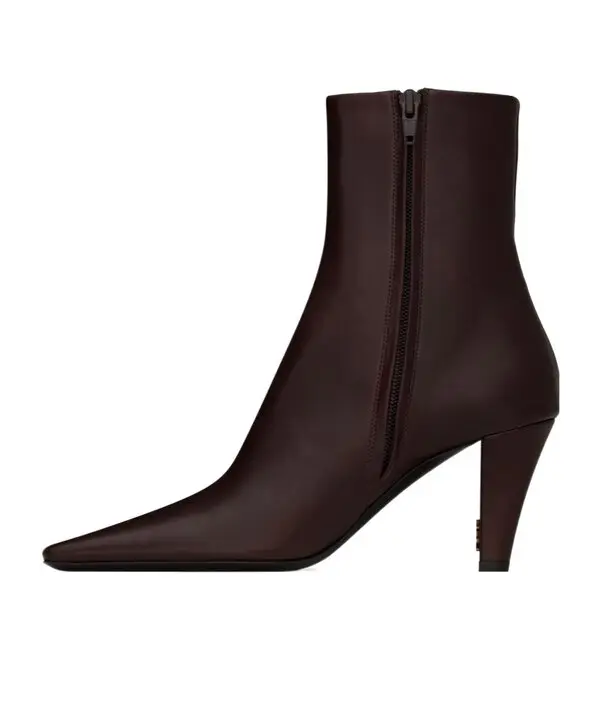 Saint Laurent Jill Square Pointed Toe Ankle Boots