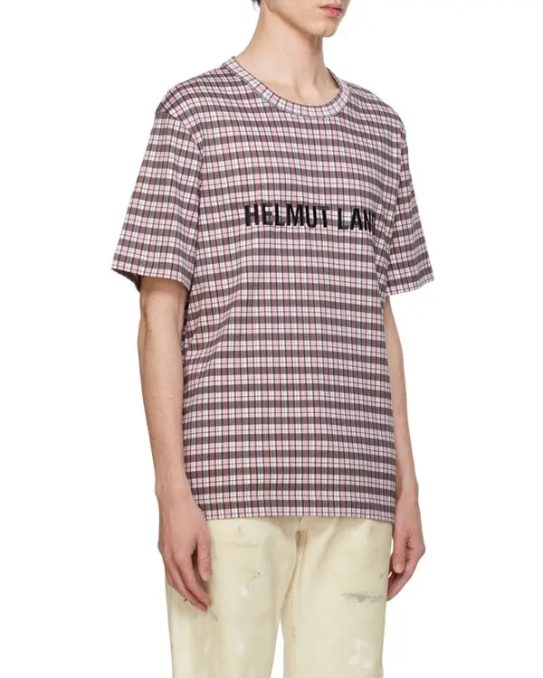 Helmut Lang Round Collar Logo T-shirt