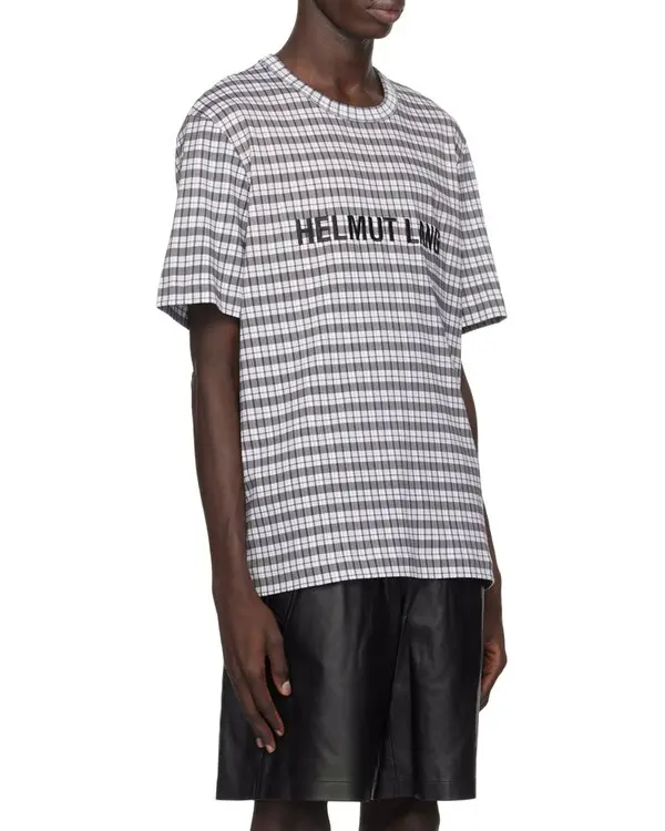 Helmut Lang Round Collar Logo T-shirt