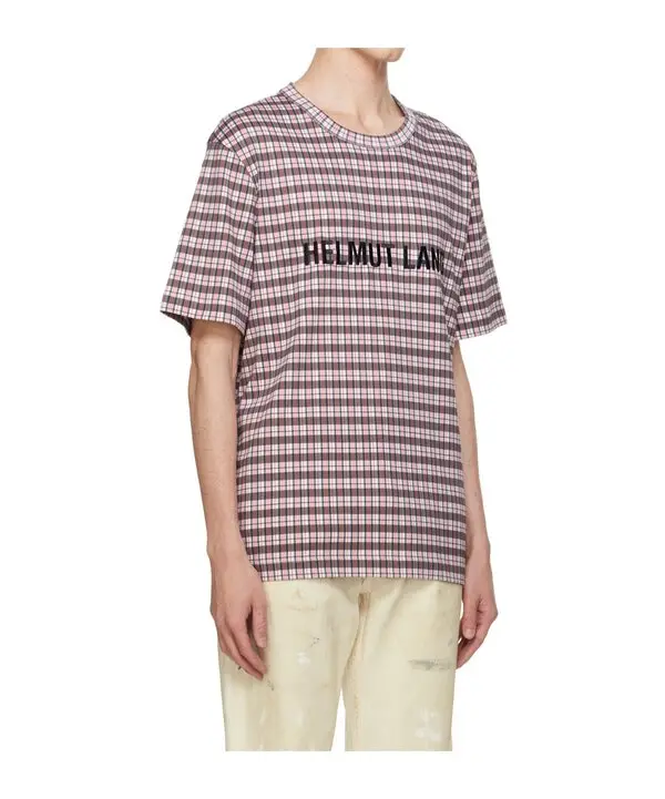 Helmut Lang Round Collar Logo T-shirt