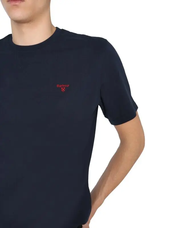 Barbour Logo Embroidered T-shirt - Black