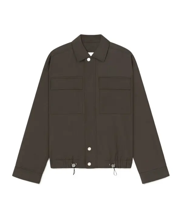Nanushka Drawstring Twill Shirt Jacket