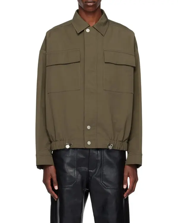 Nanushka Drawstring Twill Shirt Jacket