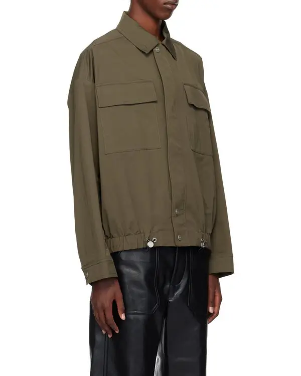 Nanushka Drawstring Twill Shirt Jacket