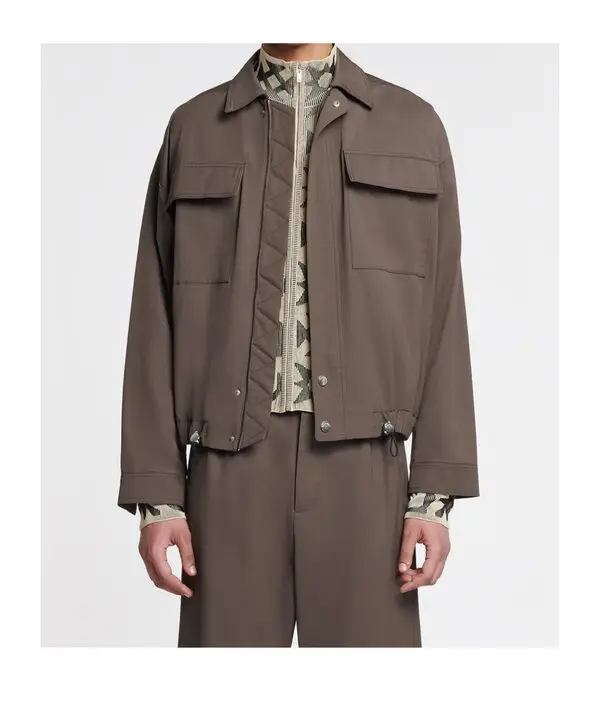 Nanushka Drawstring Twill Shirt Jacket
