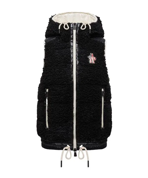 Moncler Teddy Hooded Insulated Gilet - Black
