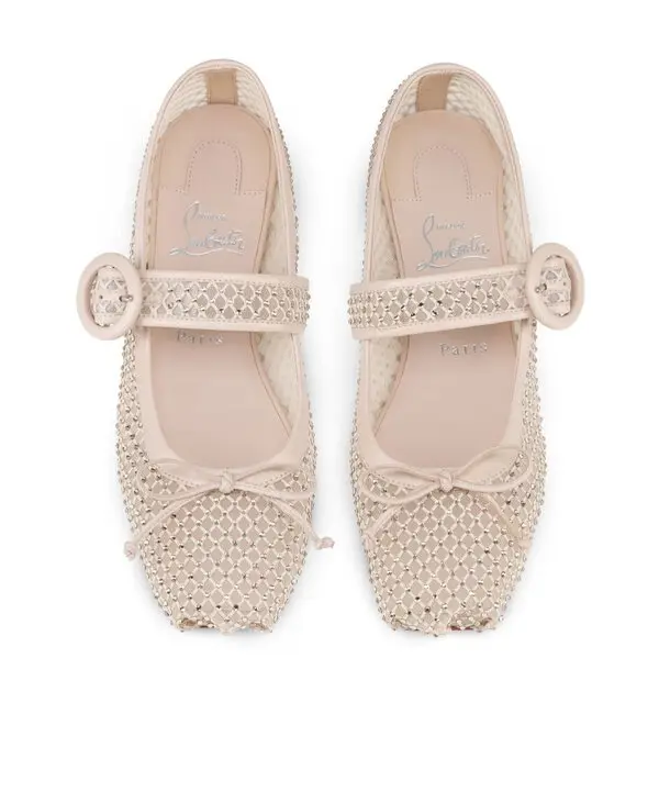 CHRISTIAN LOUBOUTIN Mamastrapitina Embellished Ballet Flats