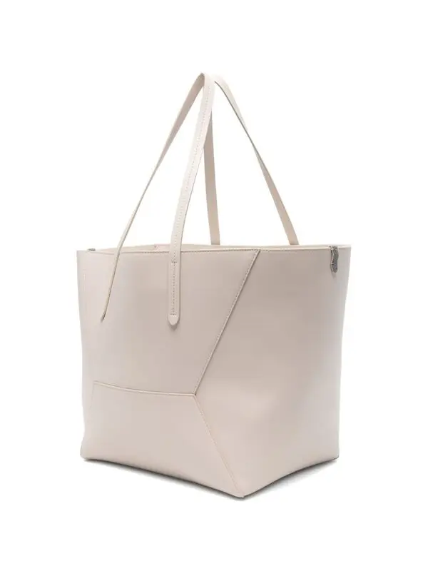 Brunello Cucinelli Bc Duo Geometric Leather Tote Bag - Ivory