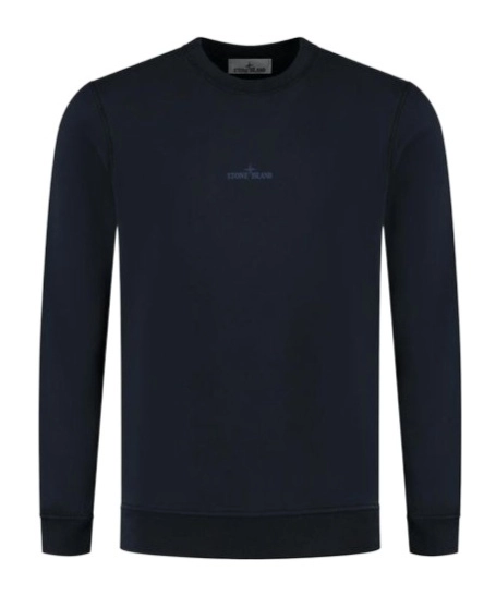 Stone Island Logo-printed Crewneck Sweatshirt - Blue