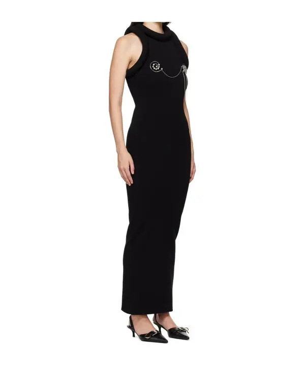 JEAN PAUL GAULTIER 3d-knit Maxi Dress With Detachable Embellishment