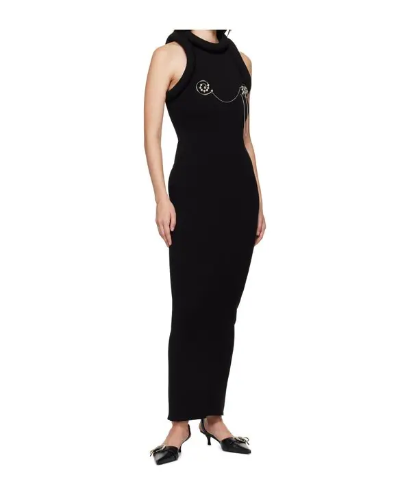 JEAN PAUL GAULTIER 3d-knit Maxi Dress With Detachable Embellishment