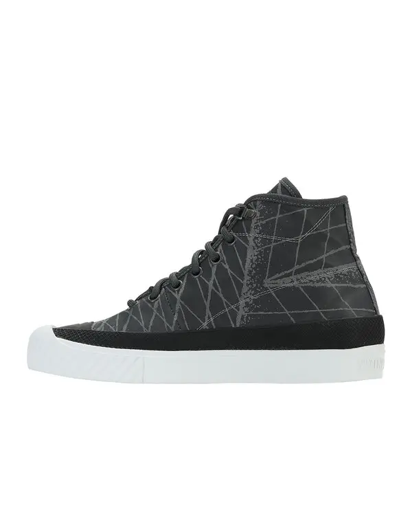 Stone Island Abstract Print High Top Sneakers