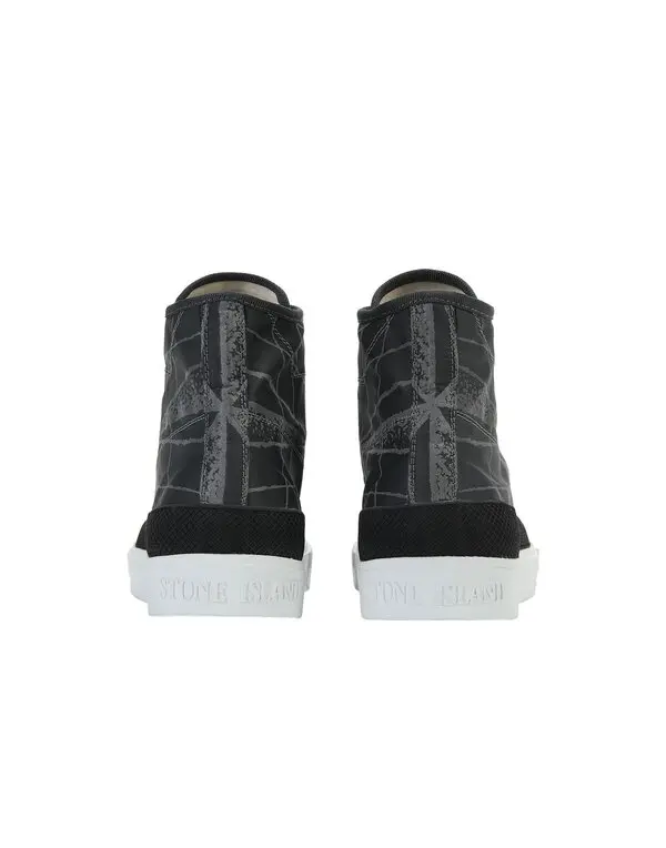 Stone Island Abstract Print High Top Sneakers