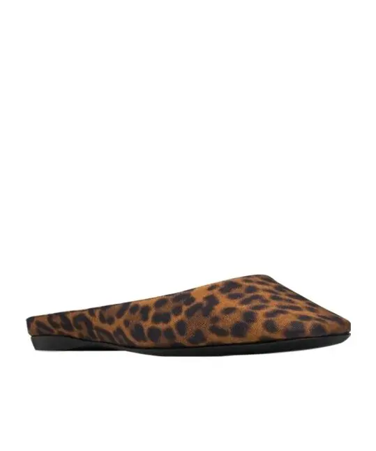 Saint Laurent Lido Leopard Slip-on Sandals